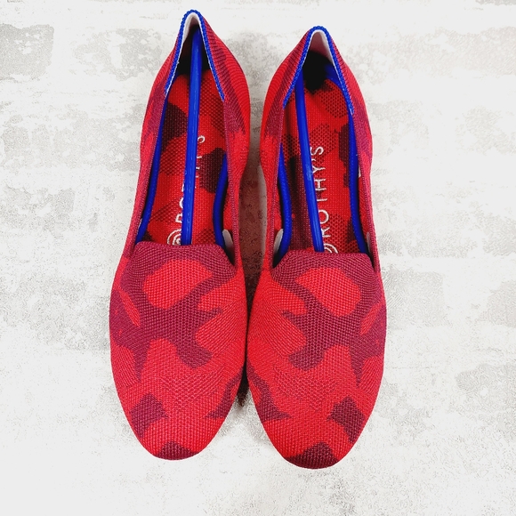Rothy's | Shoes | New Rothys The Loafer Red Camo Round Toe Slip On ...